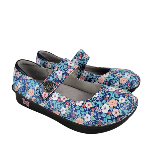 ALEGRIA Paloma Springer Shoes 41 US 11 Floral Leather Mary Jane Comfort ...