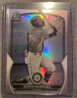 2023 BOWMAN CHROME EDRYN RODRIGUEZ BOWMAN 1ST PEARL REFRACTOR #BCP-185 ...