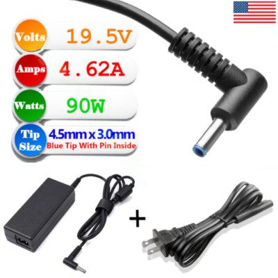 FOR HP 90W Blue Tip Charger AC Adapter Probook 640 650 440 450 470 G1 ...