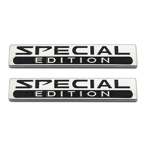 2x Chrome Black Coated Special Edition Emblem Metal SUV Racing Badge 3D ...