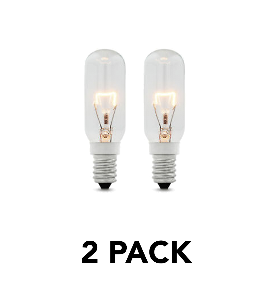 2x Cooker hob 40W E14 SES hood extractor light bulbs Small Edison Screw ...