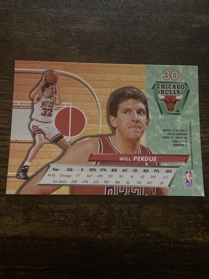 1992-93 Fleer Ultra Will Perdue Chicago Bulls #30 L7796* | eBay