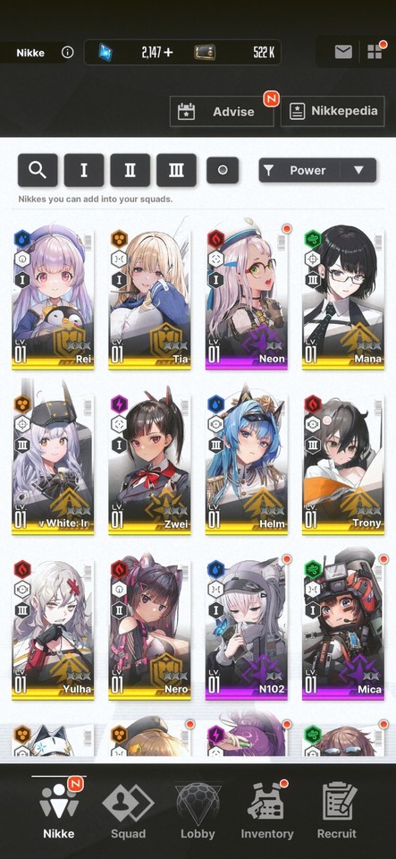 Nikke Starter Account 43 ssr. Pilgrim Rapi, Redhood, Cinderella, Crown ...