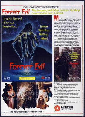 FOREVER EVIL__Original 1987 Trade Print AD / ADVERT__Roger Evans__Red ...