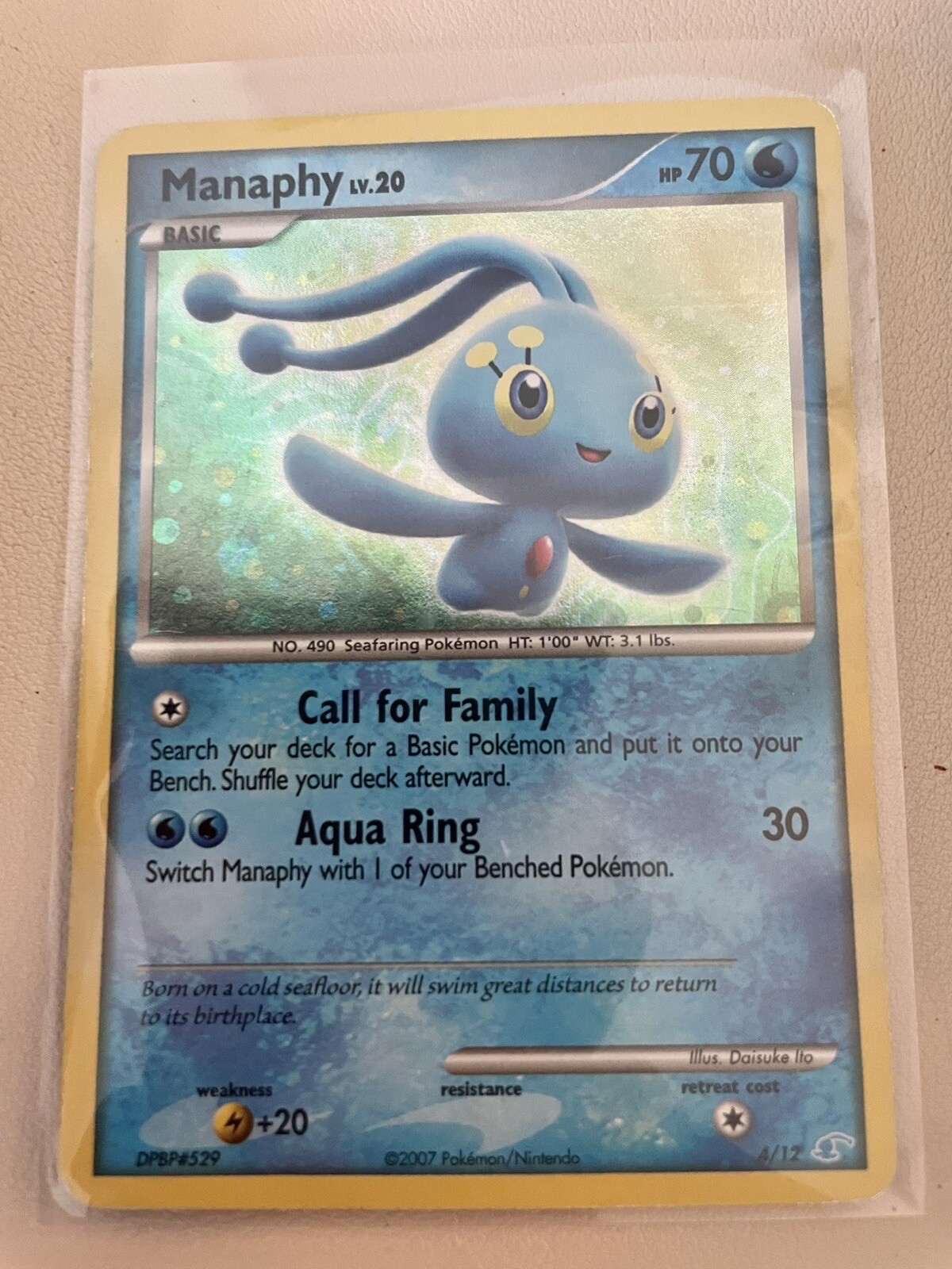Pokémon TCG Manaphy DP Training Kit 1 Blue 4/12 Cosmos Error 3 Swirls ...