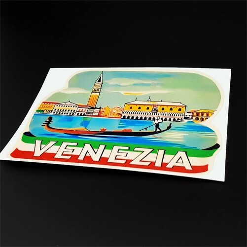 VENEZIA Vintage Style Travel Decal, Venice Vinyl Sticker, Italy Luggage ...