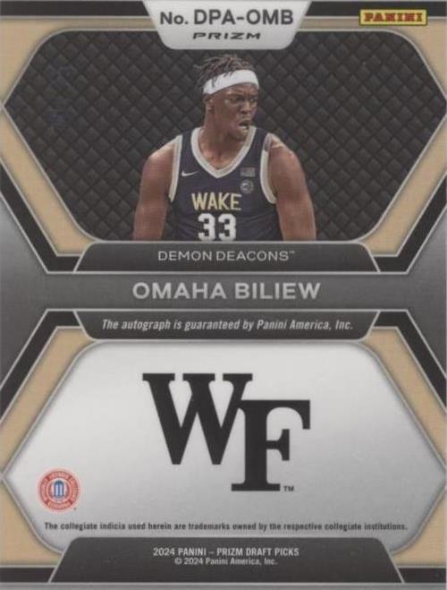 2024 Panini Prizm Draft Picks - #DPA-OMB Omaha Biliew | eBay