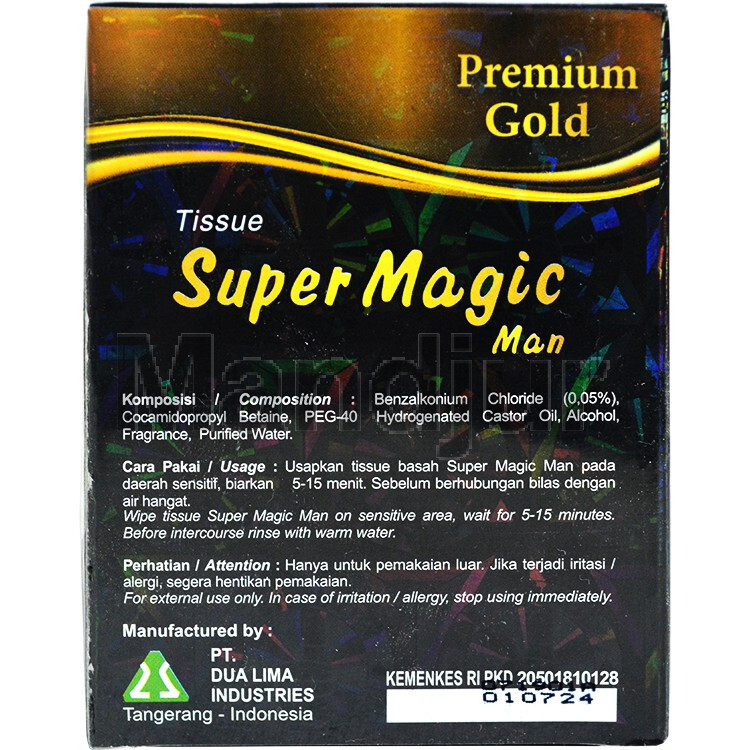2 BOXES Tissue Super Magic Man Premium Gold for Premature Ejaculation ...
