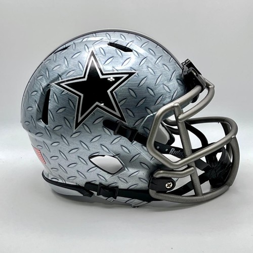Dallas Cowboys Custom Diamond Plate Hydro-Dipped Mini Football Helmet ...