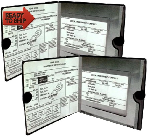 ESSENTIAL Car Auto Insurance Registration BLACK Document Wallet Holders ...