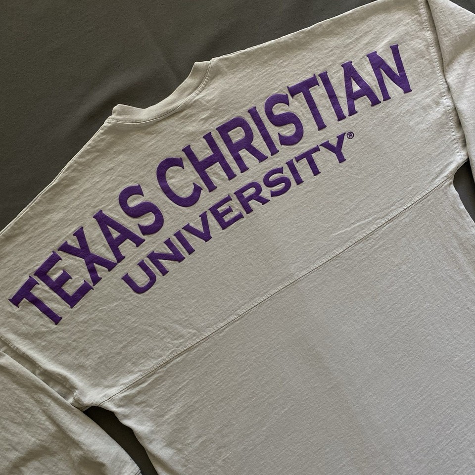 Spirit Jersey Texas Christian University Long Sleeve Adult Mens Medium ...