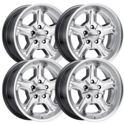 (Set-4) Vision 147 Daytona 15x7 5x4.75 -7mm Hyper Silver Wheels Rims 15 ...