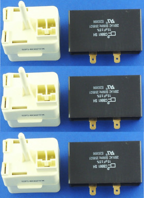 Refrigerator Relay Overload Capacitor Whirlpool W10613606 Start Device ...