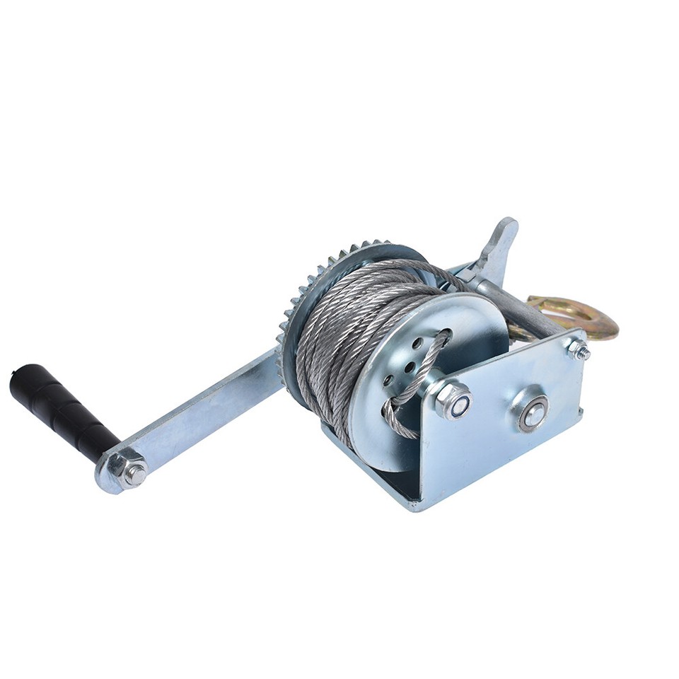NEW Heavy Duty Hand Winch Steel Cable Crank Gear Winch ATV Boat Trailer ...