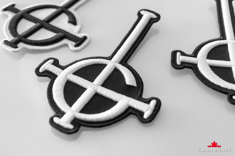 Ghost BC 3D PUFF Grucifix Cross Symbol Embroidered Patch Iron On SIZE ...
