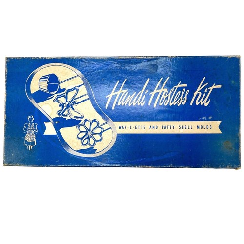 WAFFEL/PASTRY SHELL HANDI HOSTESS KIT ALUMINUM & INSTRUCTIONS VINTAGE ...