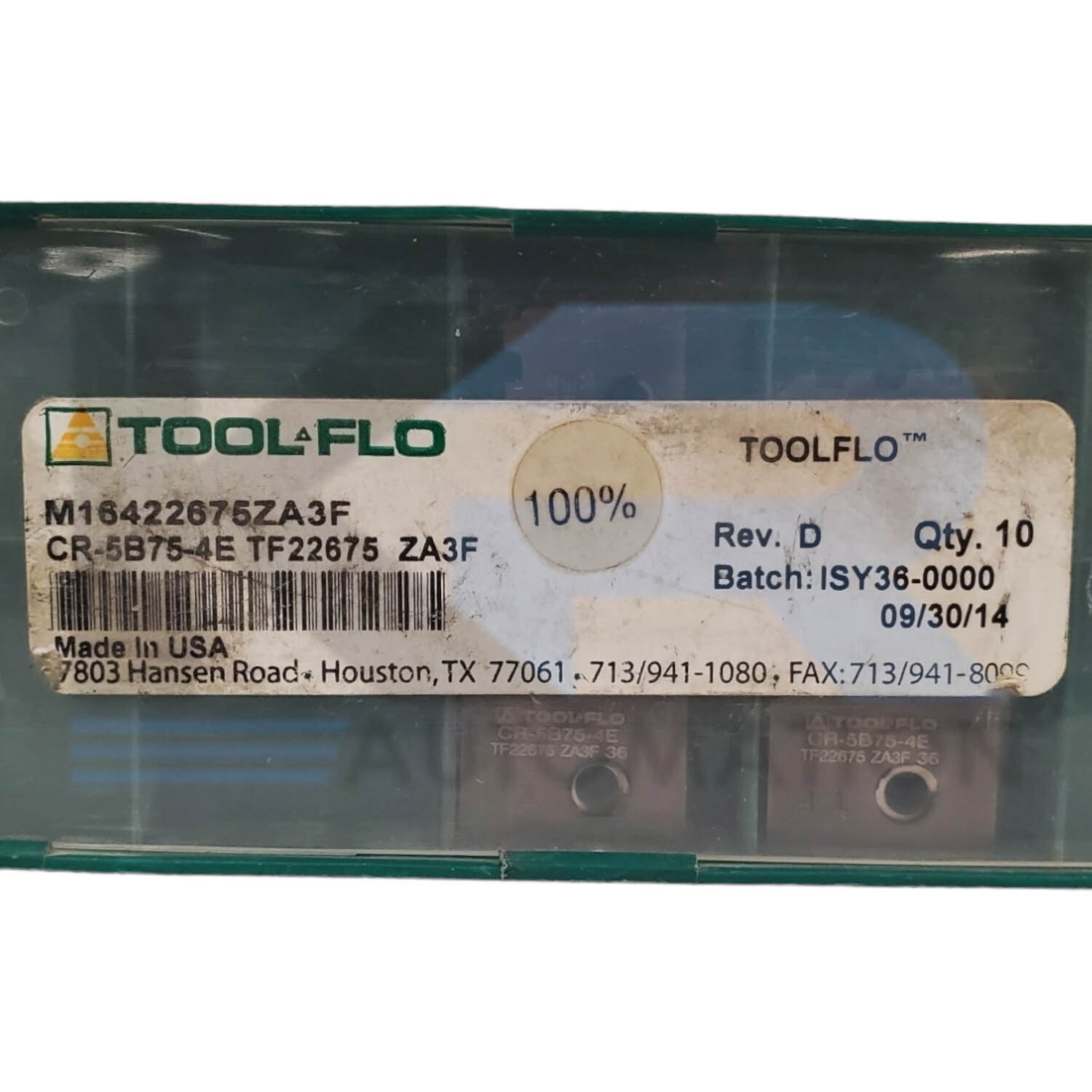NEW Tool-Flo CR-5B75-4E TF22675 ZA3F 36 External Buttress Chaser (Pk Of ...