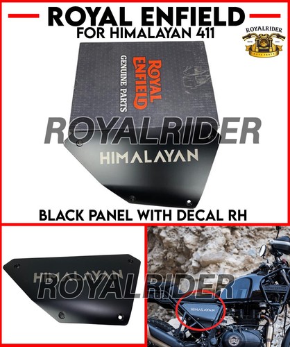 Royal Enfield ''SIDE PANEL, RH WITH DECAL (BLACK)'' For Himalayan 411 | eBay Australia