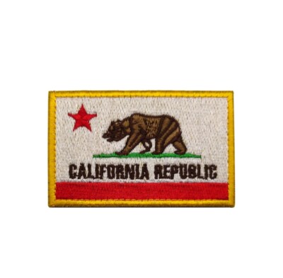 New CA California Republic Flag Sew On Patch 3.15" X 2" Free Shipping ...