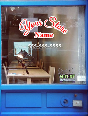 2 Color Custom Business Store Sign Vinyl Decal Sticker Lettering 22x35 ...