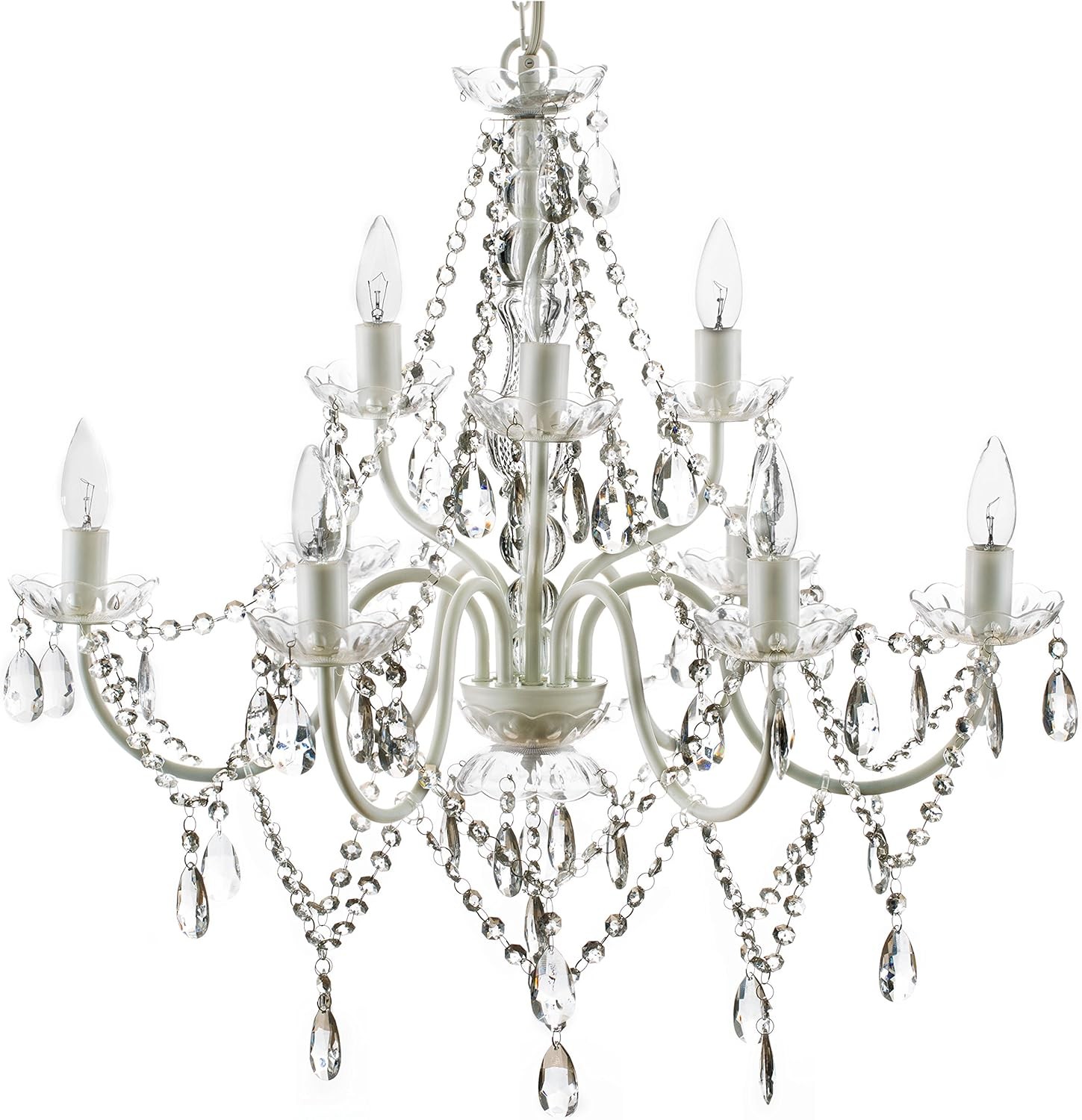 gypsy color The Original Brink House 9 Light Crystal White Hardwire ...