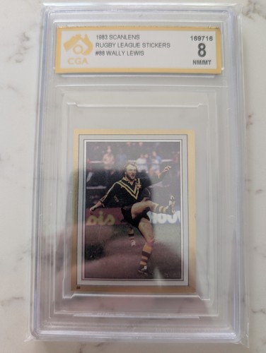 1983 Scanlens Stickers #88 Wally Lewis CGA 8 | eBay Australia