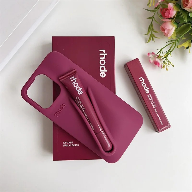 Rhode Lip Tint Phone Cases WITH Lipgloss Set IPhone 17 16 15 14 13 12 ...