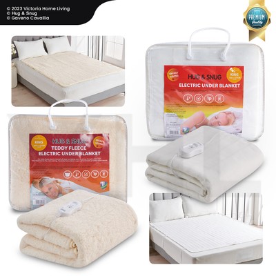 Teddy Electric Heated Under Blanket Comfort Control Fast Heat Up Energy ...