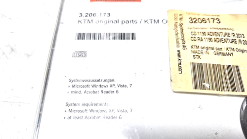 NOS Véritable KTM CD 1190 Aventure / R 2013 3206173 | eBay