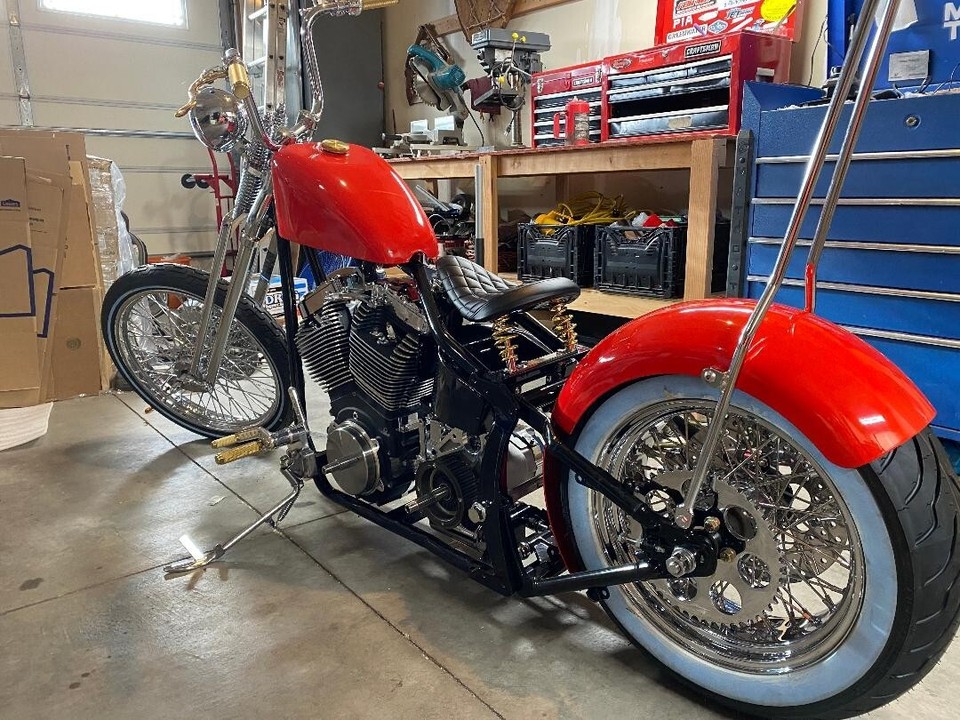 USA Made! 2" Over Springer Softail 100" Motor 40Deg Rake Frame Rolling ...