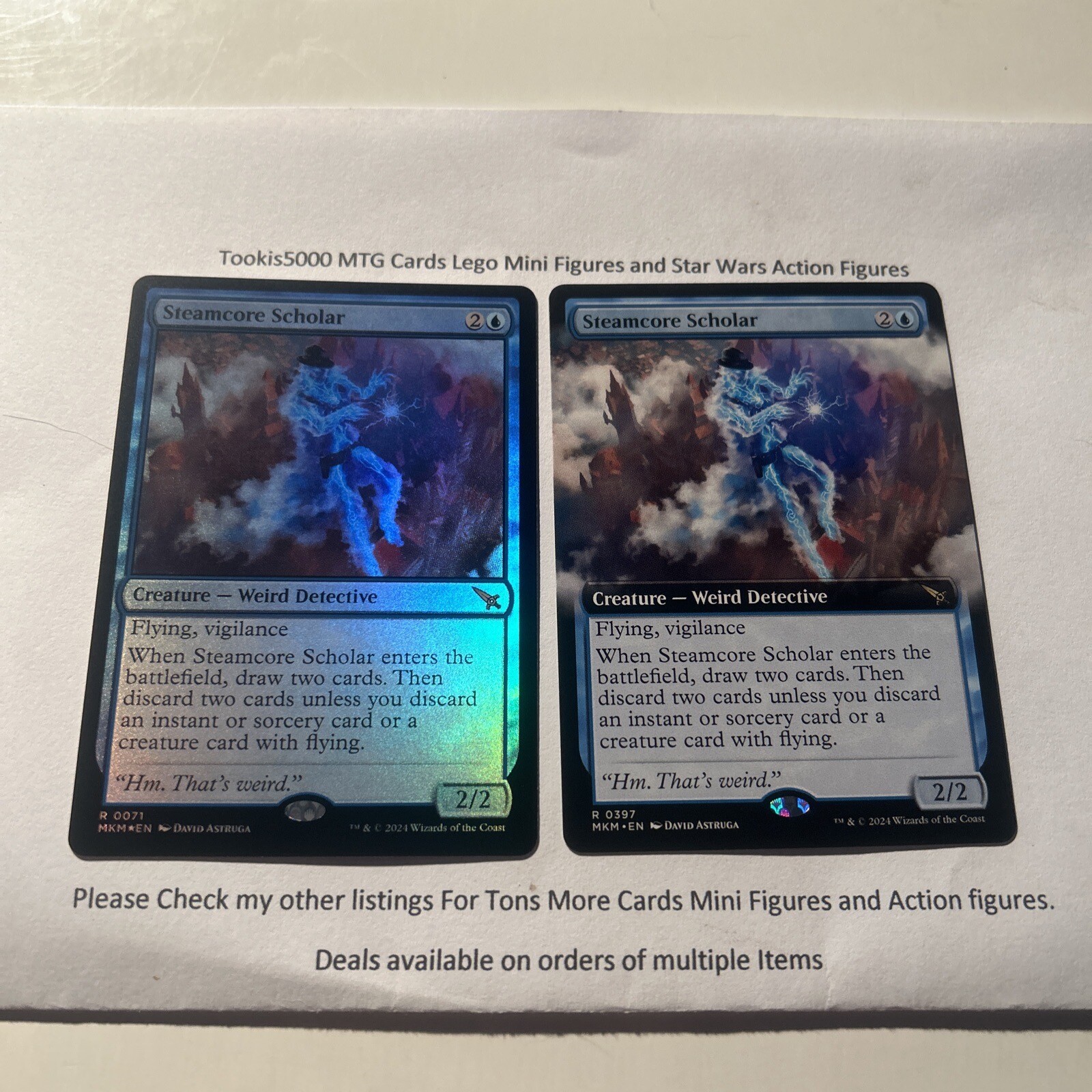Steamcore Scholar MTG Murders At Karlov Manor (x2: 1 Foil, 1 Extended ...