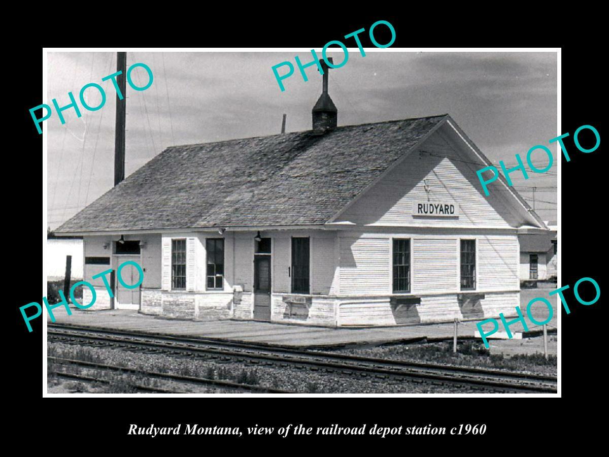 OLD 8x6 HISTORIC PHOTO OF RUDYARD MONTANA THE RAILROAD DEPOT c1960 | eBay