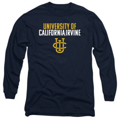 UC Irvine Adult Long Sleeve T-Shirt Anteaters Stacked, Navy, S-3XL | eBay