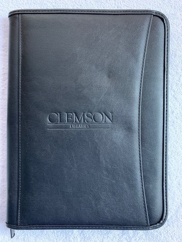 Leed’s Portfolio Padfolio Notebook Cover Black Faux Leather Clemson ...