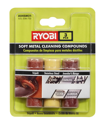 Ryobi Soft Metal Polish Cleaning Compound set silver Stainless Jewelry ...