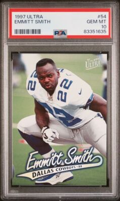 Emmitt Smith 1997 Fleer Ultra Football Card #54 Graded PSA 10 | eBay