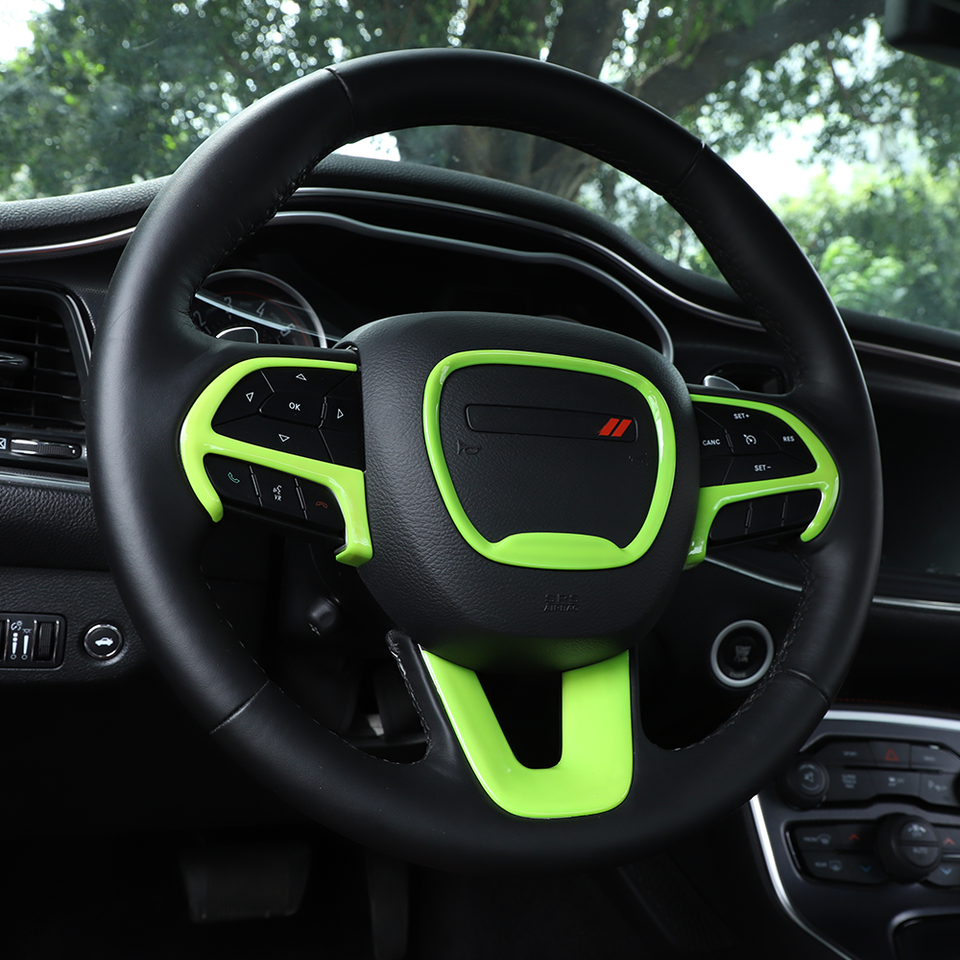 Green Steering Wheel Decor Cover Trim for Dodge Charger/Challenger ...