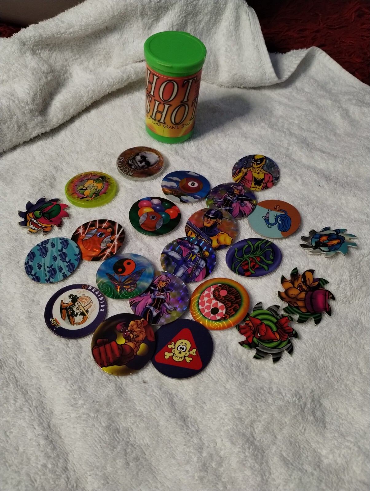 Vintage Hot Shots Milk Cap Game Starter Kit Game Made In Taiwan | eBay