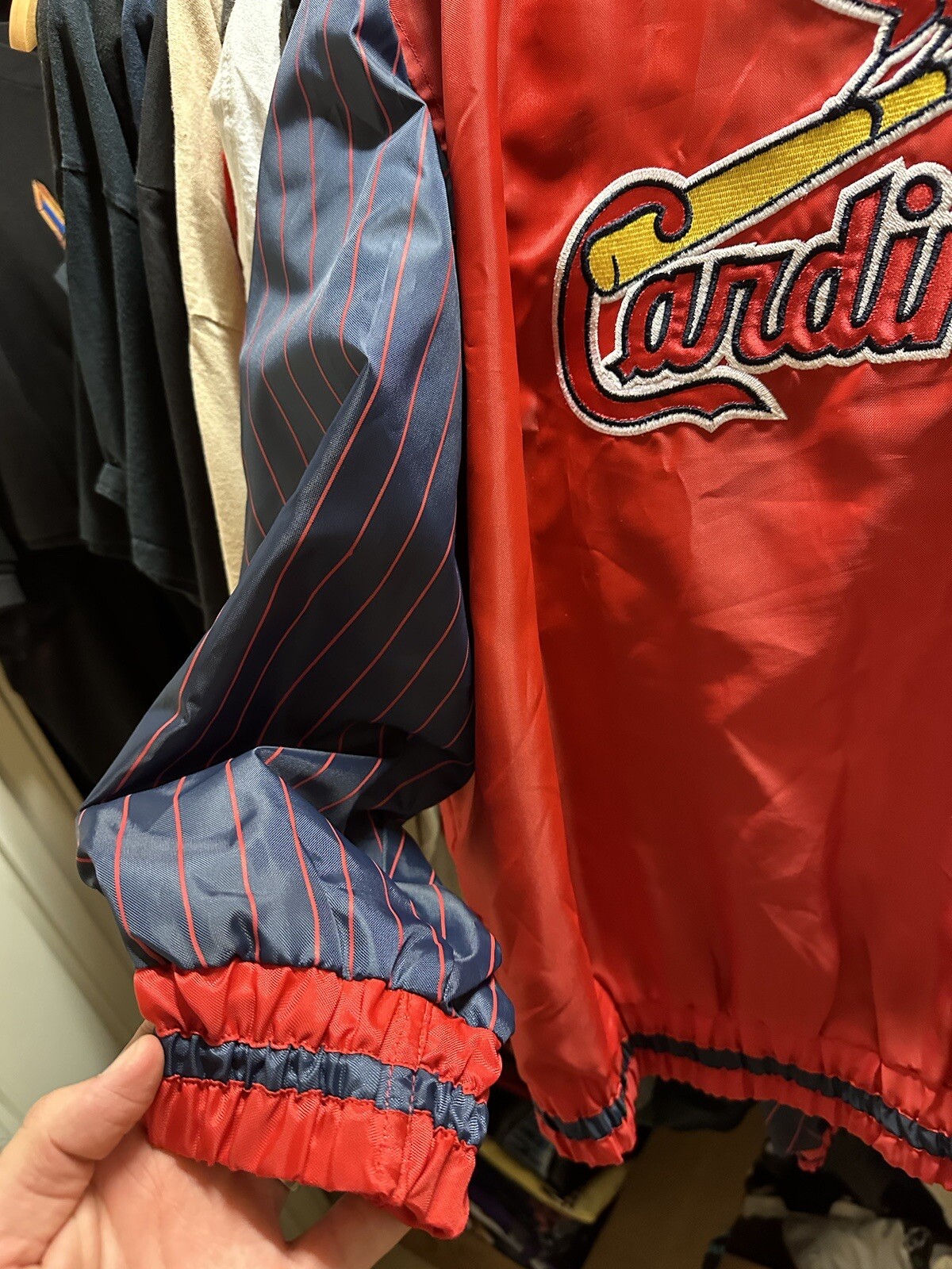 St Louis Cardinals Jacket Mens M Adult Red Vintage Windbreaker MLB ...