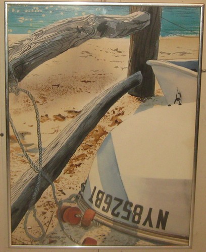 Vintage 1969 ARTHUR CADY 'End of the Day' BOATING Boat on the BEACH ...