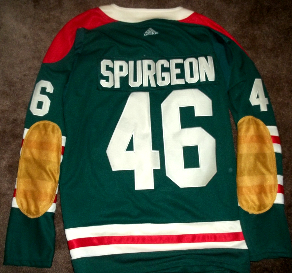 MINNESOTA WILD WINTER CLASSIC NHL #46 SPURGEON HOCKEY JERSEY W/ STRAP ...