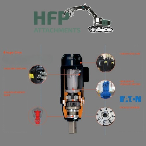 AUGER DRIVE 75mm SQ HUB suits 8 to 12 Ton Excavators Incl 300mm bit ...