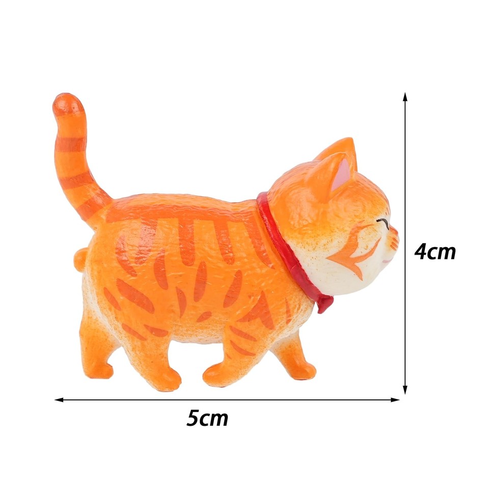 18pcs Miniature Cat Figurines Rotatable Head Office Car Interior Decor ...