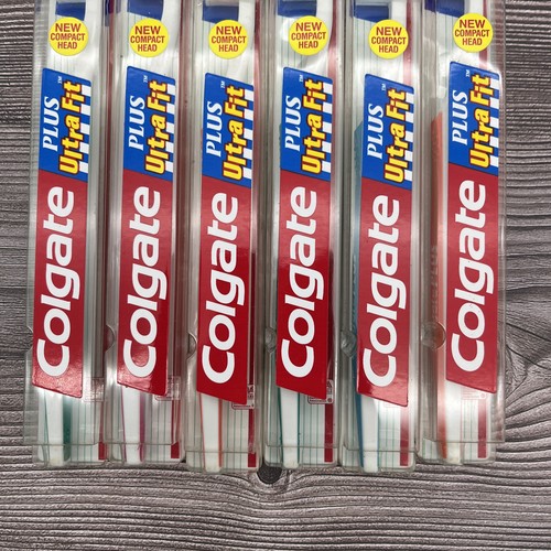 6 Colgate PLUS Ultra Fit Bi-Level Toothbrush Diamond Shaped Soft ...