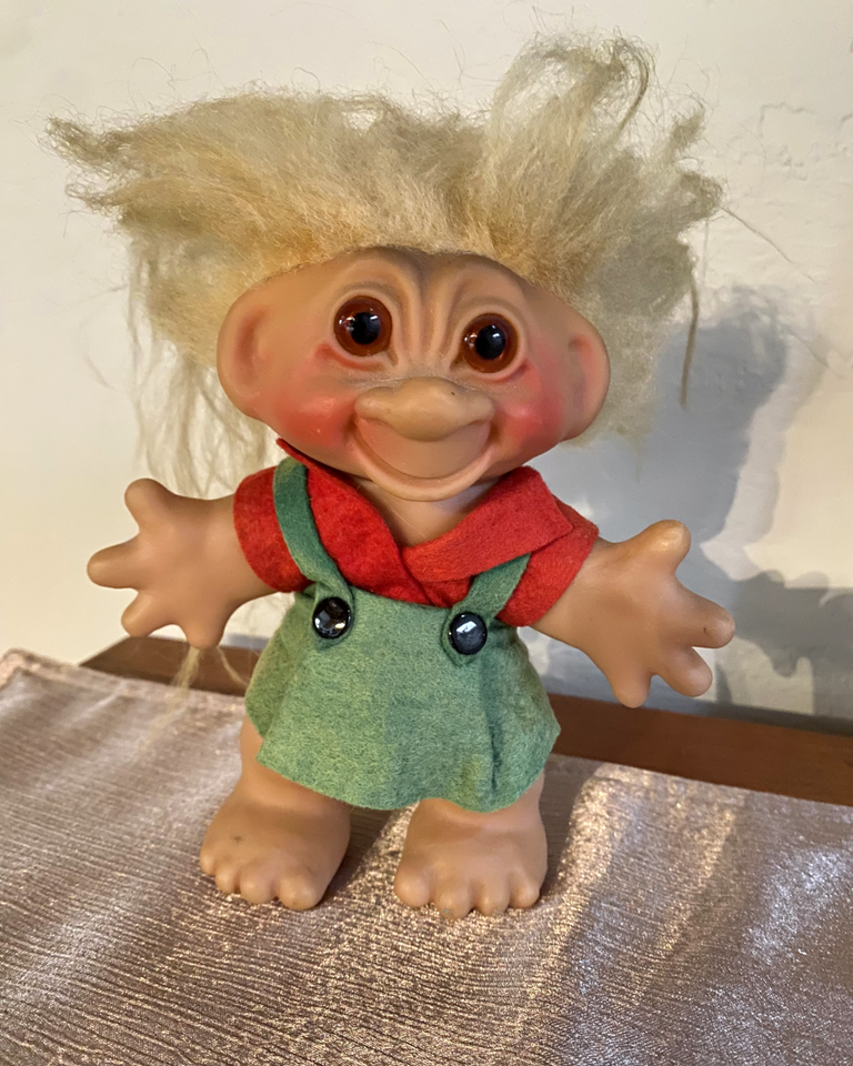 Thomas DAM Troll - Amber Eyes 6" Tall in Original Felt Clothes - Made ...