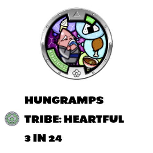 Yo-Kai Watch Medal Collection Series 1 HUNGRAMPS with QR Code Hasbro ...