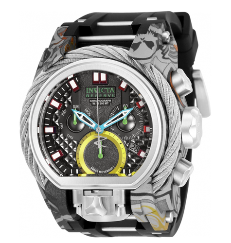 Invicta Reserve Bolt Zeus Magnum 52mm Graffiti Hydroplated Chrono Watch ...