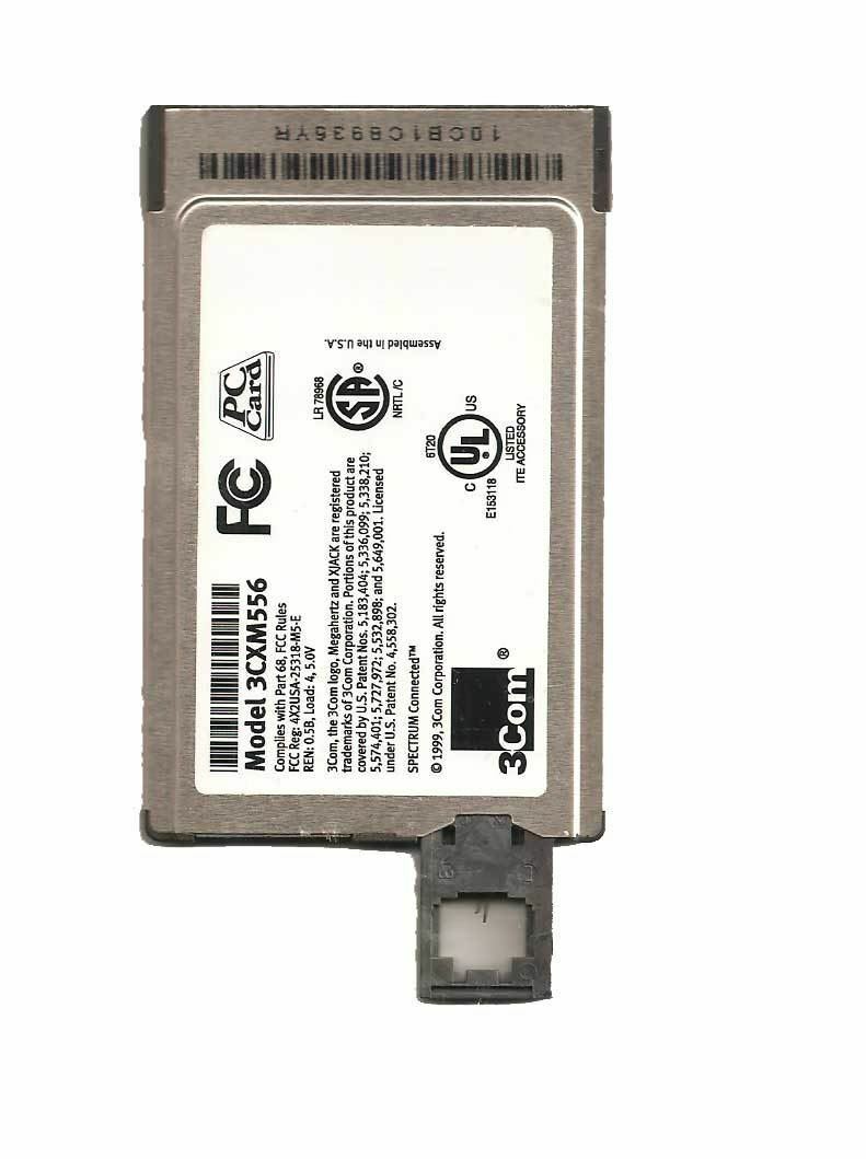 3Com Megahertz PCMCIA 56k Cellular Modem PC Card XJACK 3CMX556 | eBay