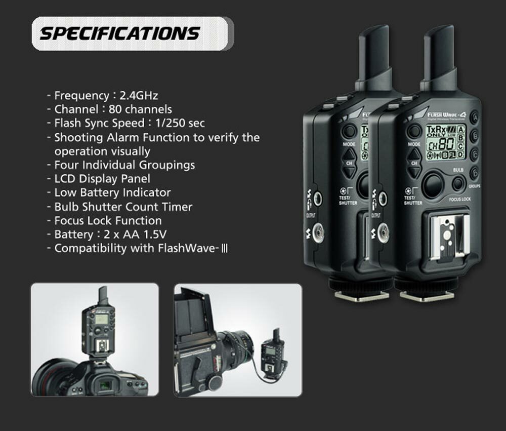 SMDV FlashWave-4 Radio Transceiver, Wireless Flash Trigger, Shutter ...