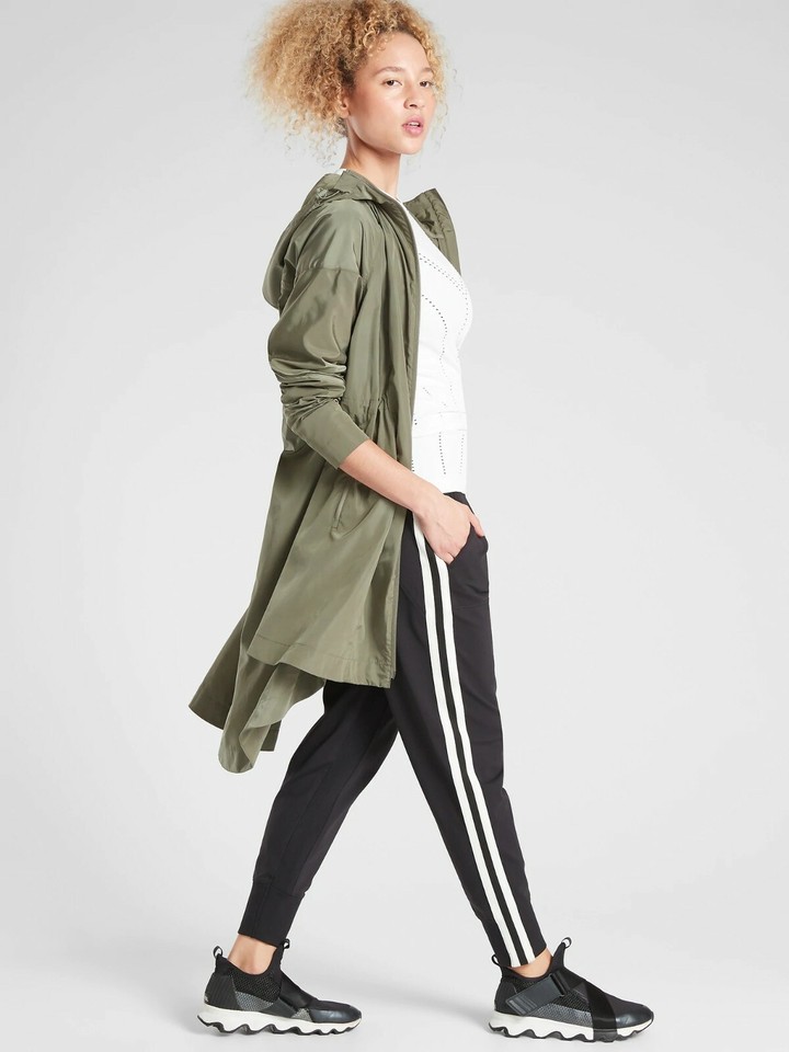 NWT Athleta Solar Wind & Rain Anorak Jacket, Black SIZE ST S T #530852 ...